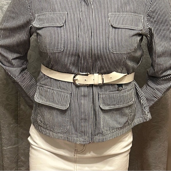 Arizona Jean Company | Jackets & Coats | Arizona Denim Striped Zip ...
